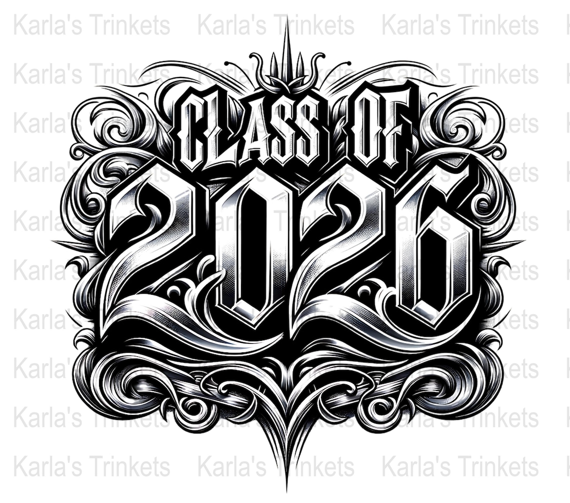 Class of 2026 Clipart, Black and White Cholo Art (digital Download) - Etsy