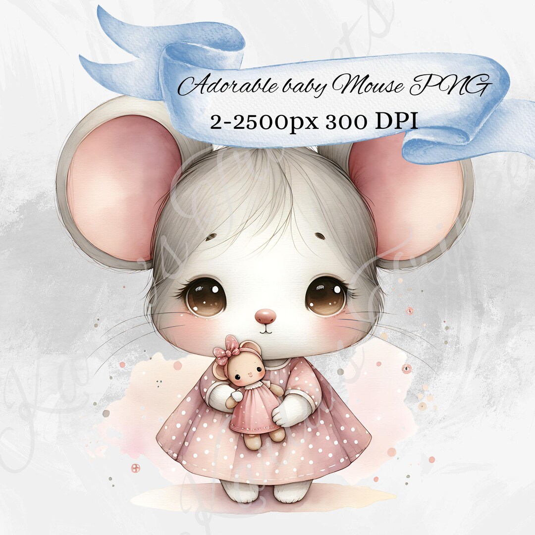 Baby's Room Decor Clip Art, Adorable Baby Mouse PNG, Nursery Clipart - Etsy