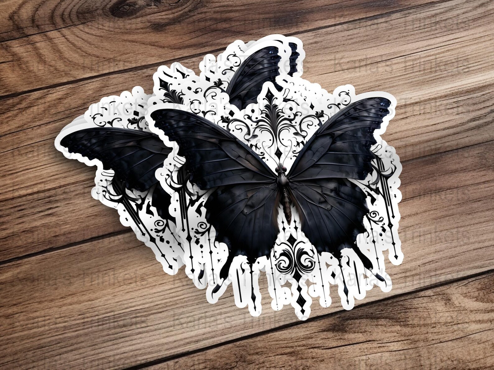 Gothic Butterfly Clipart PNG, Black Butterfly Sticker, Scrapbook ...