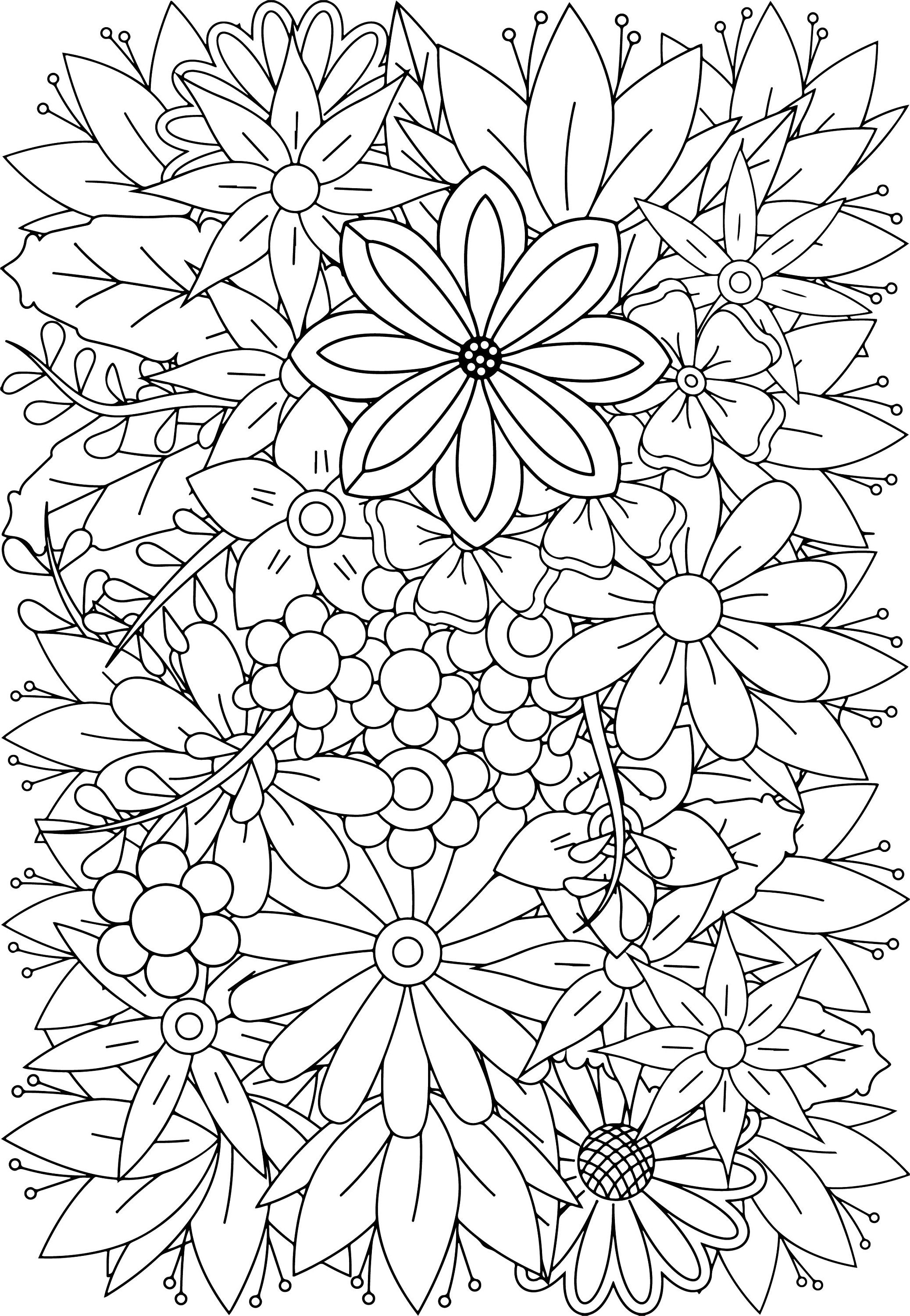Relaxing Coloring Pages: Zentangle Flower (100 Pages) - Etsy