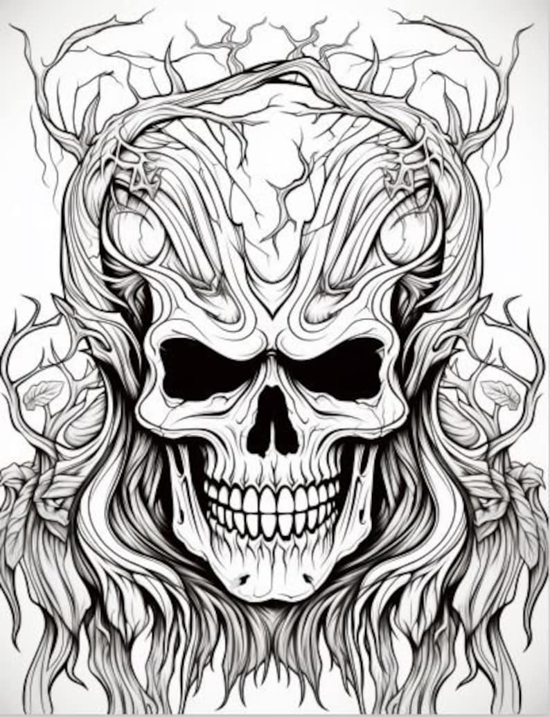 120 Happy Halloween Adult Coloring Pages - Etsy