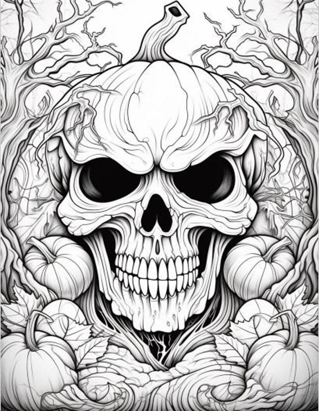 120 Happy Halloween Adult Coloring Pages - Etsy
