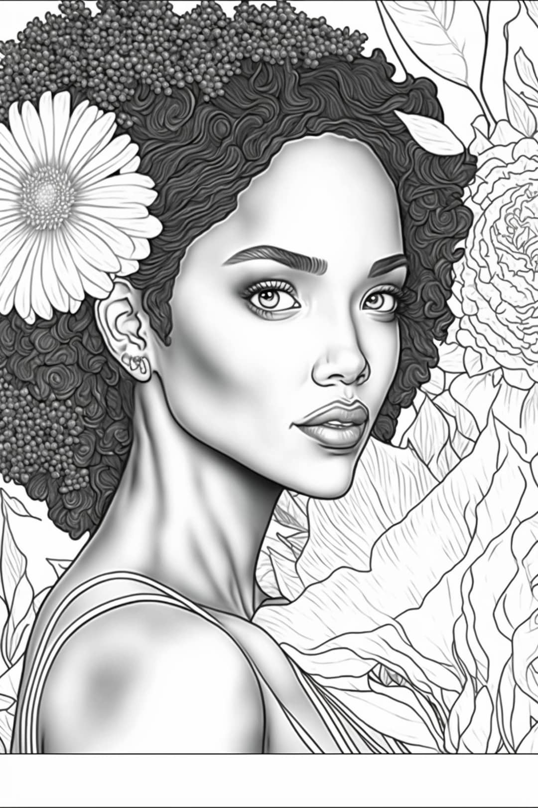 Relaxing Coloring Pages: Black Girl (58 Pages) - Etsy