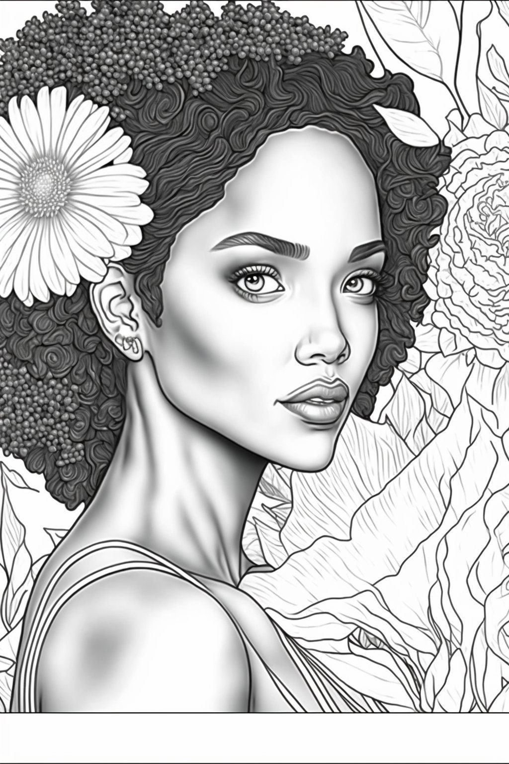 Relaxing Coloring Pages: Black Girl (58 Pages) - Etsy