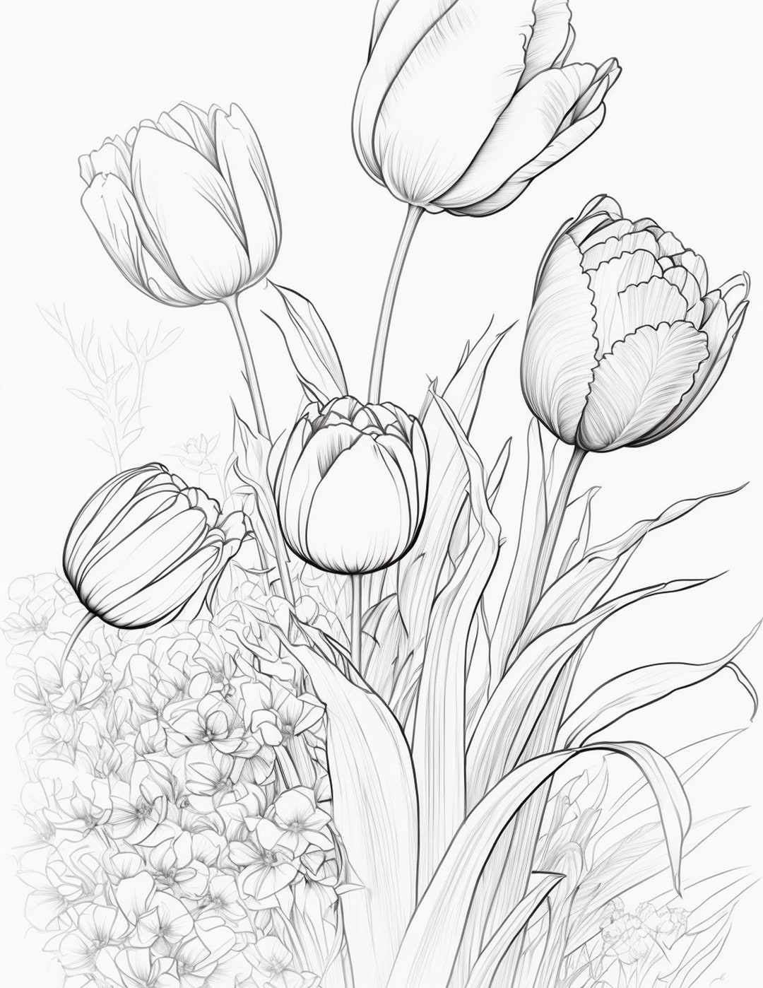 Relaxing Coloring Pages: Easter Lilies (103 Pages) - Etsy