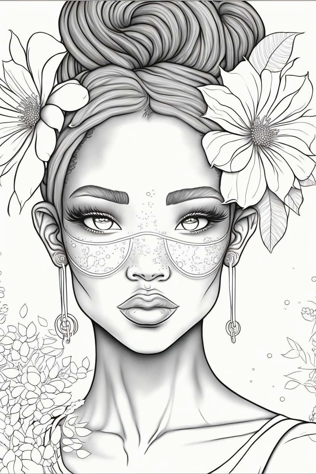 Relaxing Coloring Pages: Black Girl (58 Pages) - Etsy