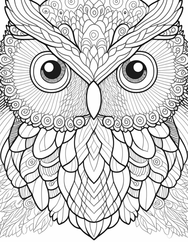 Relaxing Coloring Pages: Animals (106 Pages) - Etsy