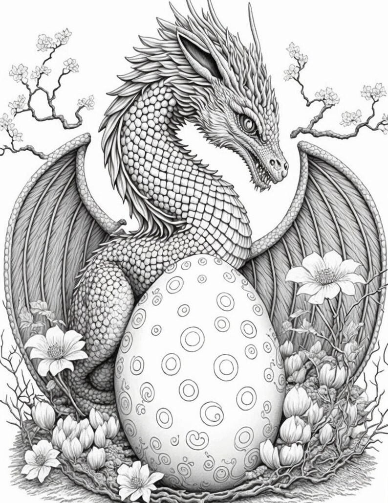 Relaxing Coloring Pages: Dragons 100 Pages - Etsy