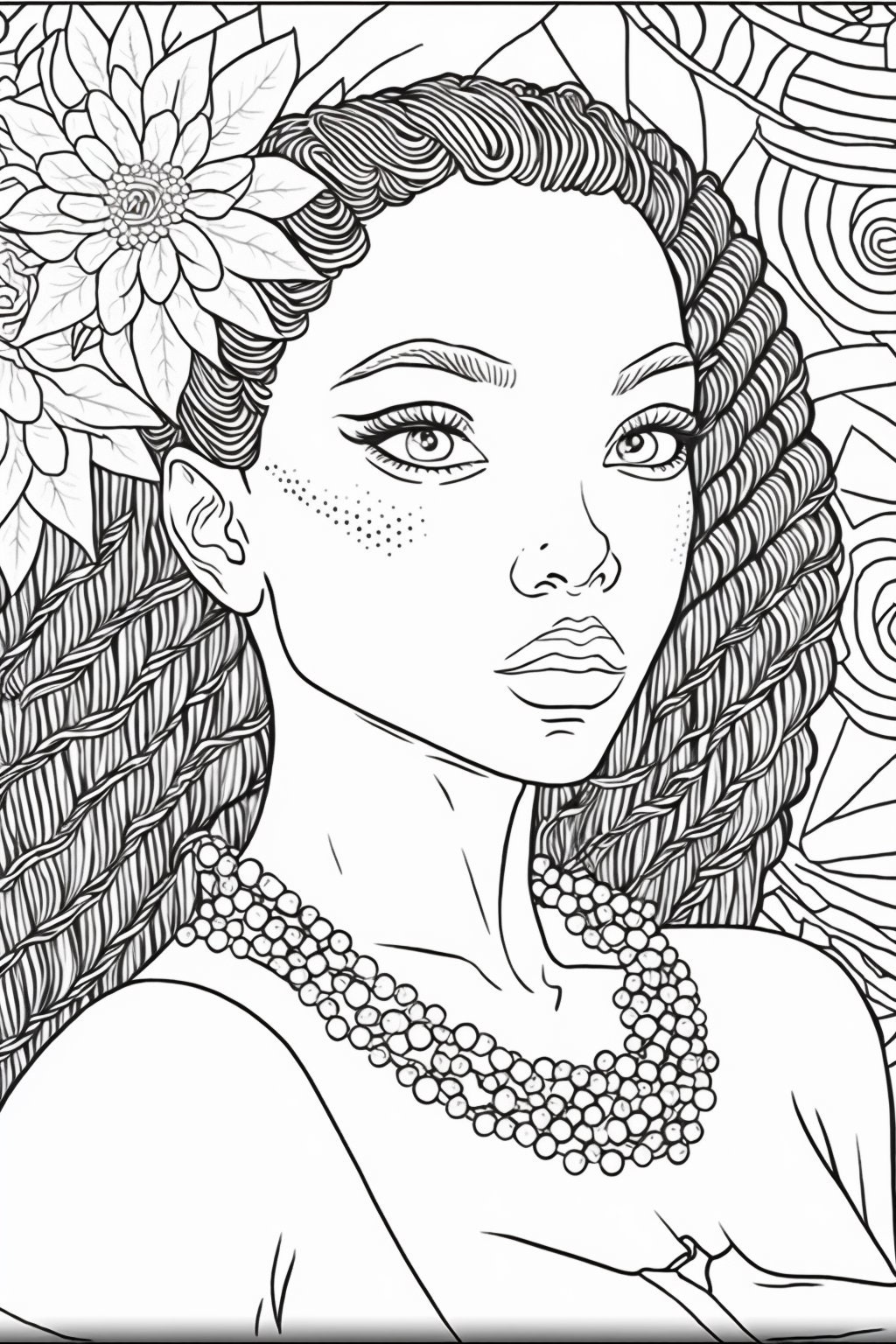 Relaxing Coloring Pages: Black Girl (58 Pages) - Etsy