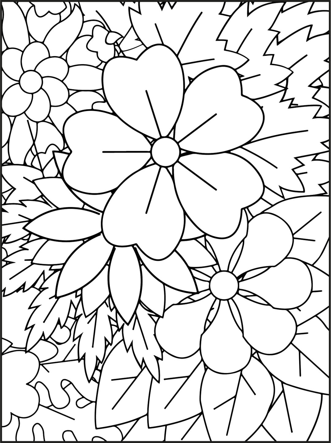 Relaxing Coloring Pages: Flowers Vol 2 (110 Pages) - Etsy