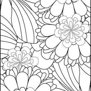 Relaxing Coloring Pages: Flowers Vol 1 (110 Pages) - Etsy