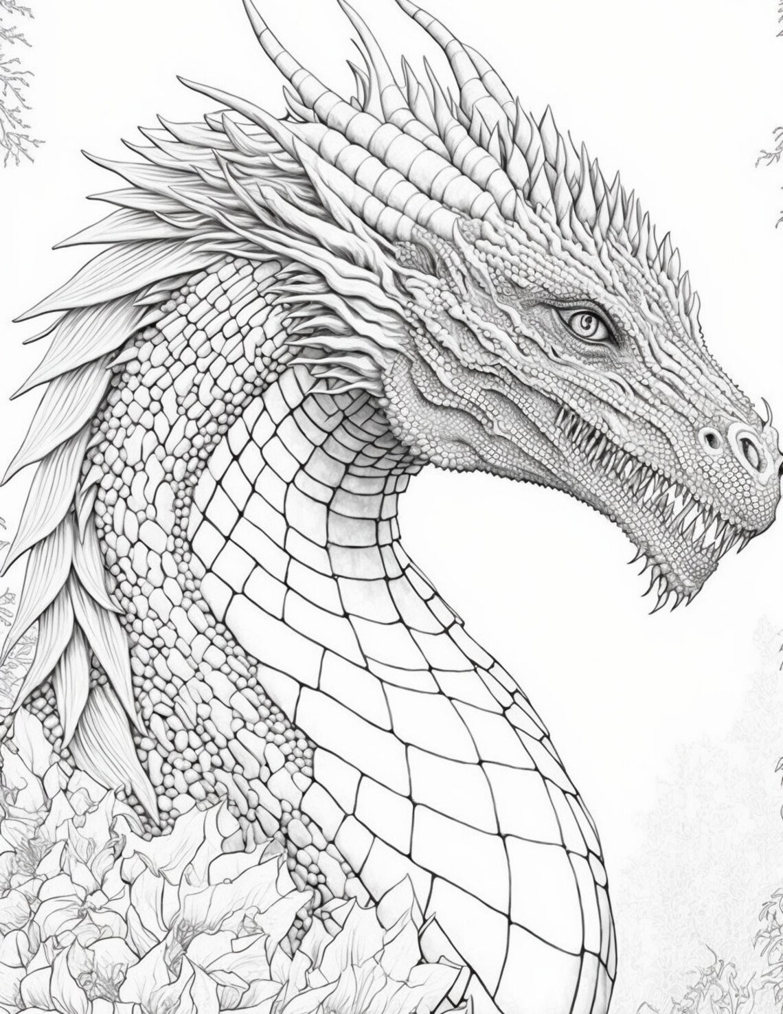 Relaxing Coloring Pages: Dragons 100 Pages - Etsy