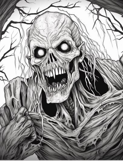 100 Horror Halloween Coloring Pages - Etsy