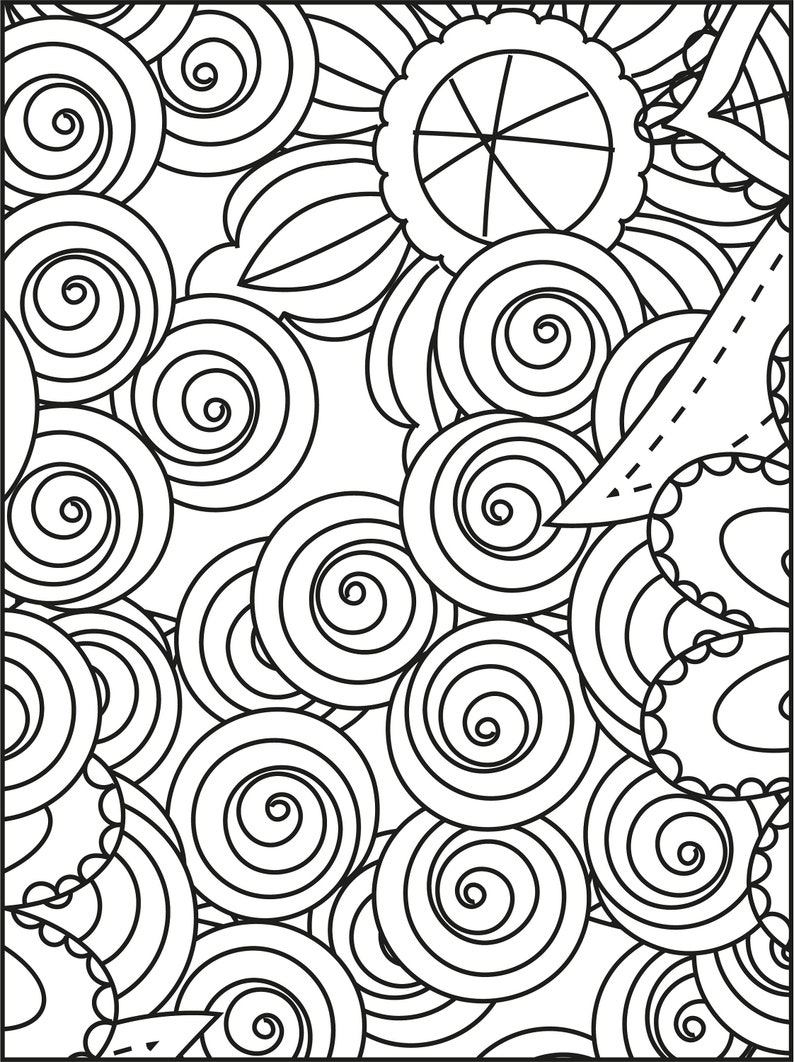 Relaxing Coloring Pages: Flowers Vol 5 (110 Pages) - Etsy
