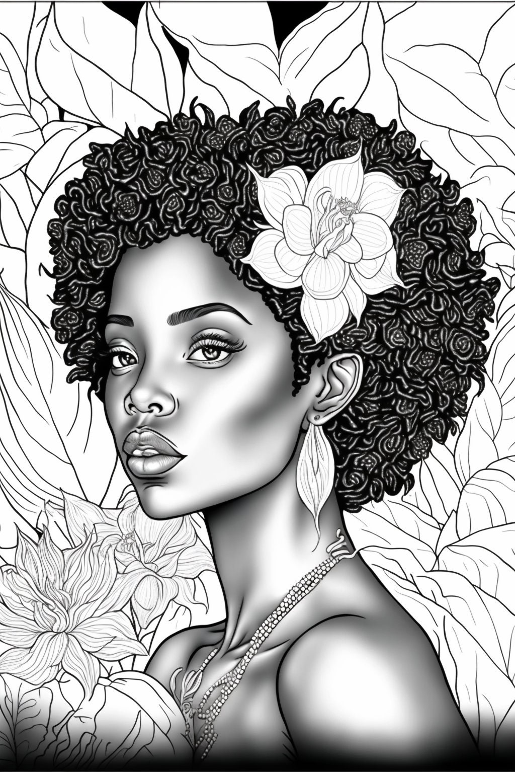 Relaxing Coloring Pages: Black Girl (58 Pages) - Etsy