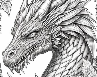 Hard Dragon Coloring Pages