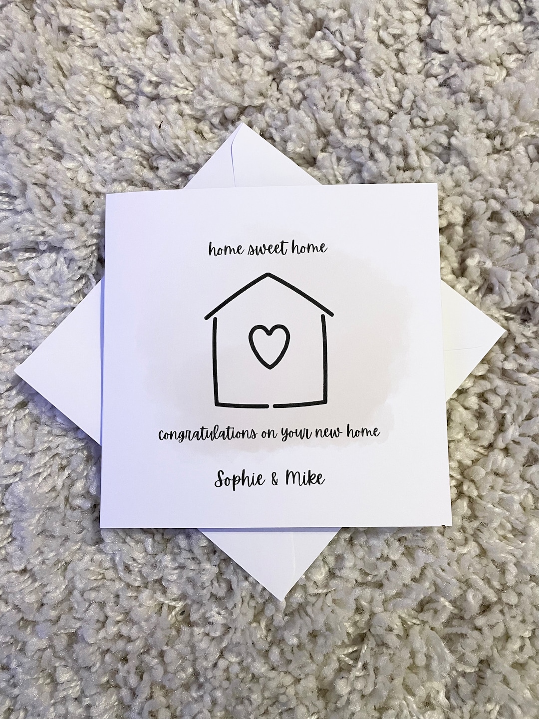 Personalised New Home Card Home Sweet Home Congratulations on New Home ...