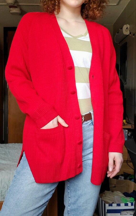 Vintage red knit cardigan - Gem