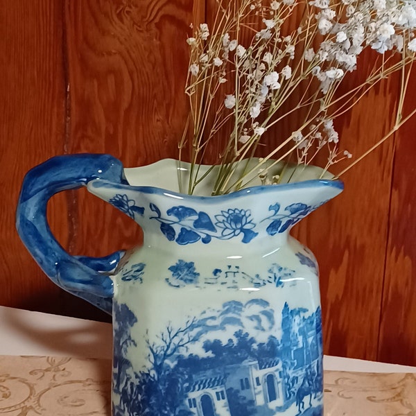 Flow Blue Pitcher - Etsy