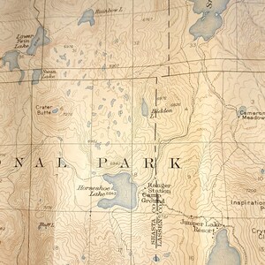 1949 Davis and Stevenson Topographic Survey Map of Lassen National Park ...