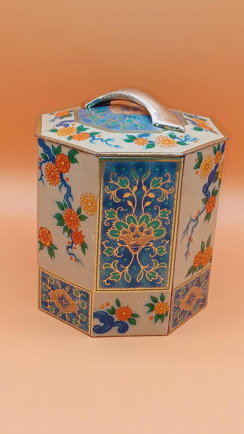 Vintage English Biscuit Tin - Etsy