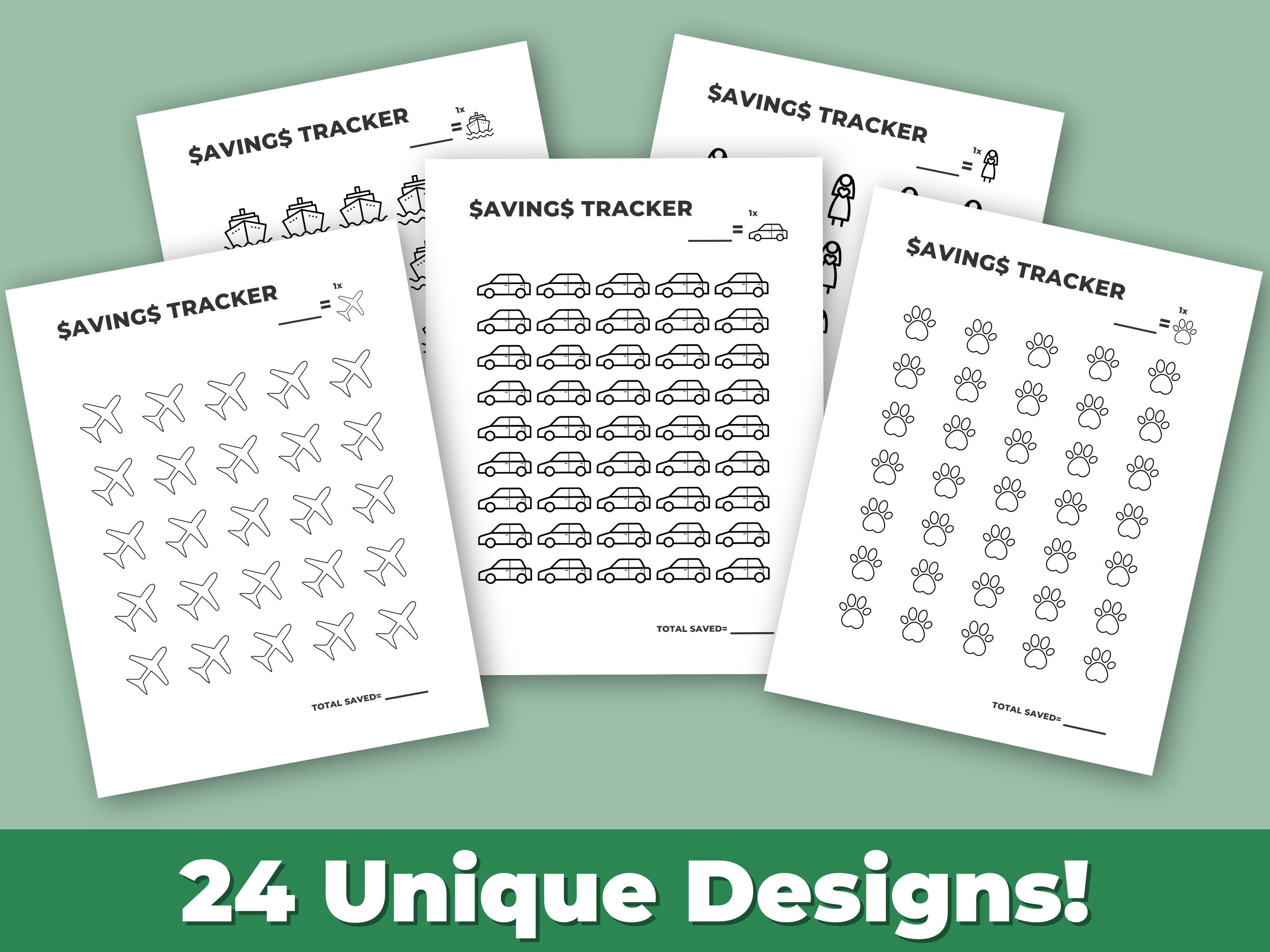 Printable Coloring Savings Tracker: Unleash Your Savings Superpowers ...