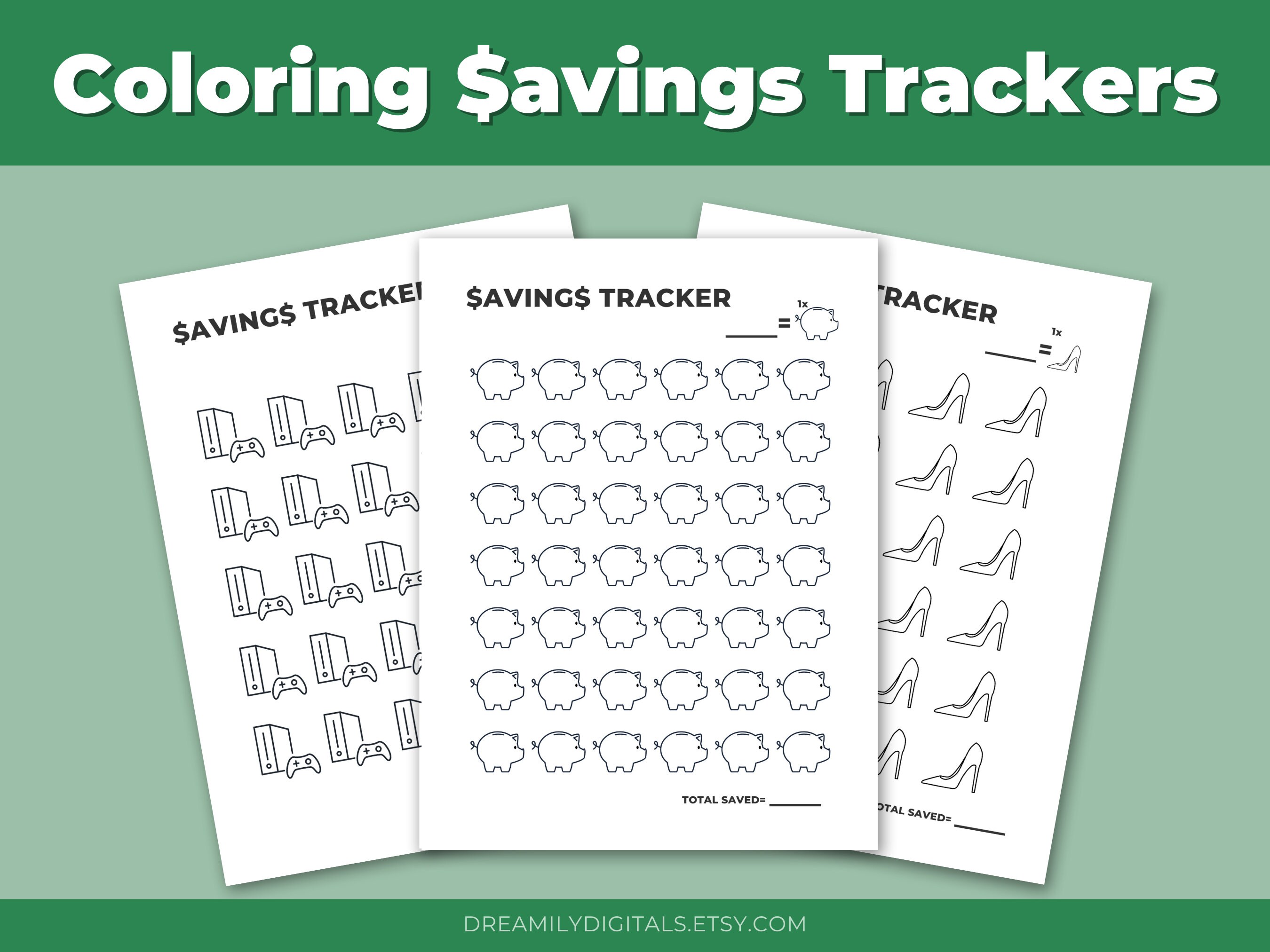 Printable Coloring Savings Tracker: Unleash Your Savings Superpowers ...