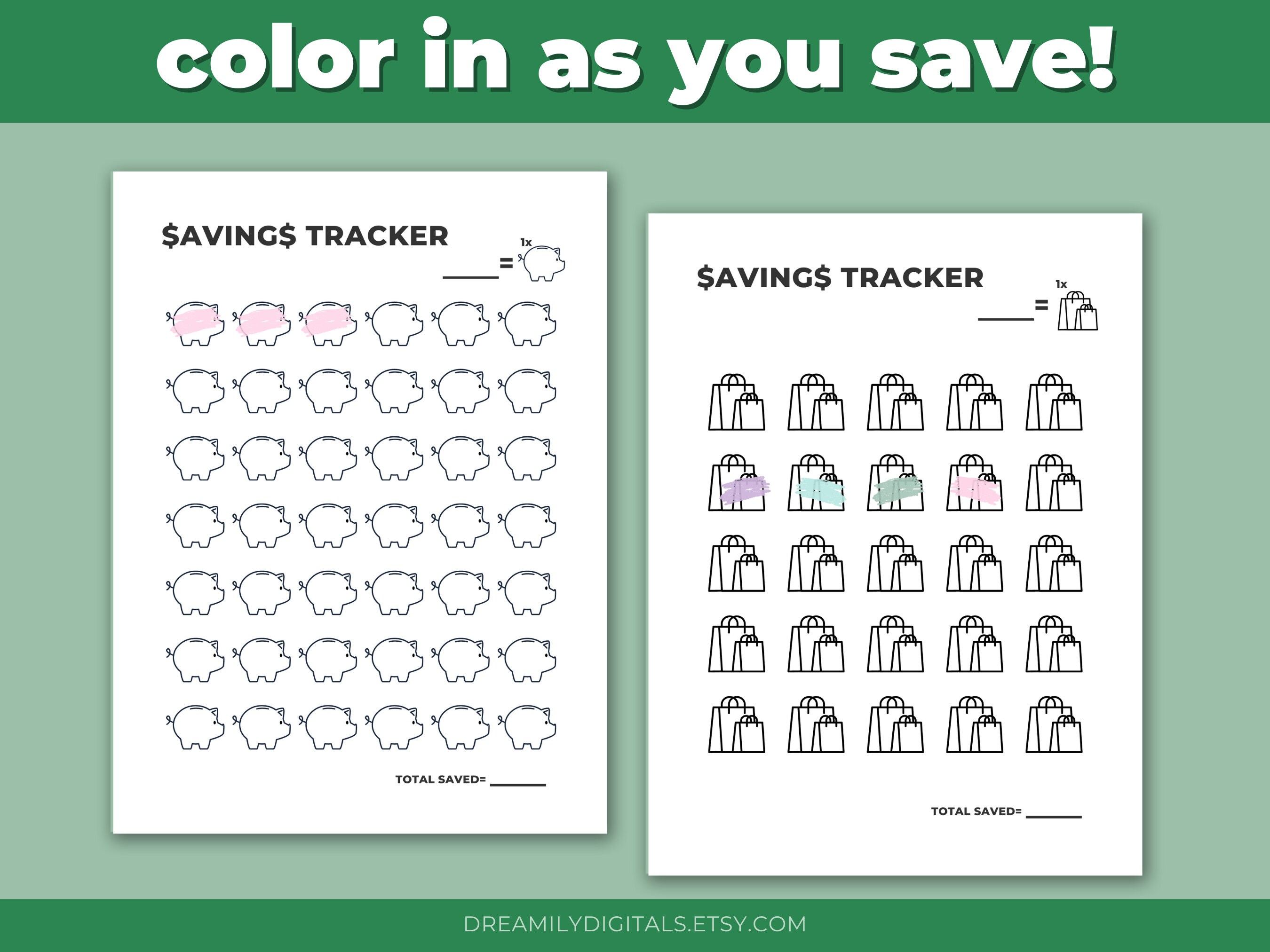 Printable Coloring Savings Tracker: Unleash Your Savings Superpowers ...