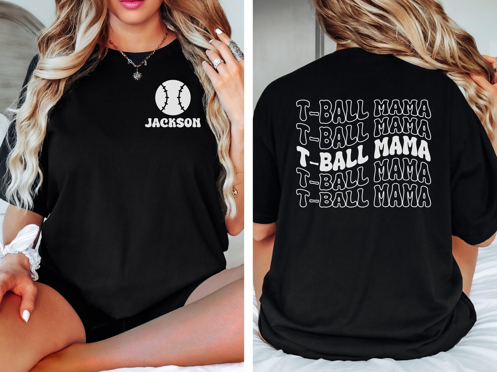 Custom T-ball Mama Shirt, Comfort Colors Tball T-shirt, Personalized T ...