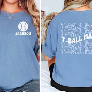 Custom T-ball Mama Shirt, Comfort Colors Tball T-shirt, Personalized T ...