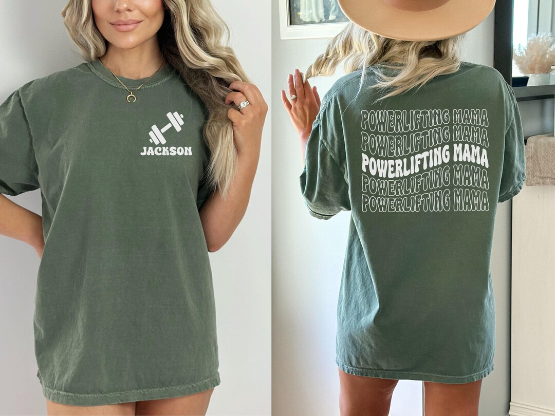 Custom Powerlifting Mama Shirt, Comfort Colors Powerlifting T-shirt ...