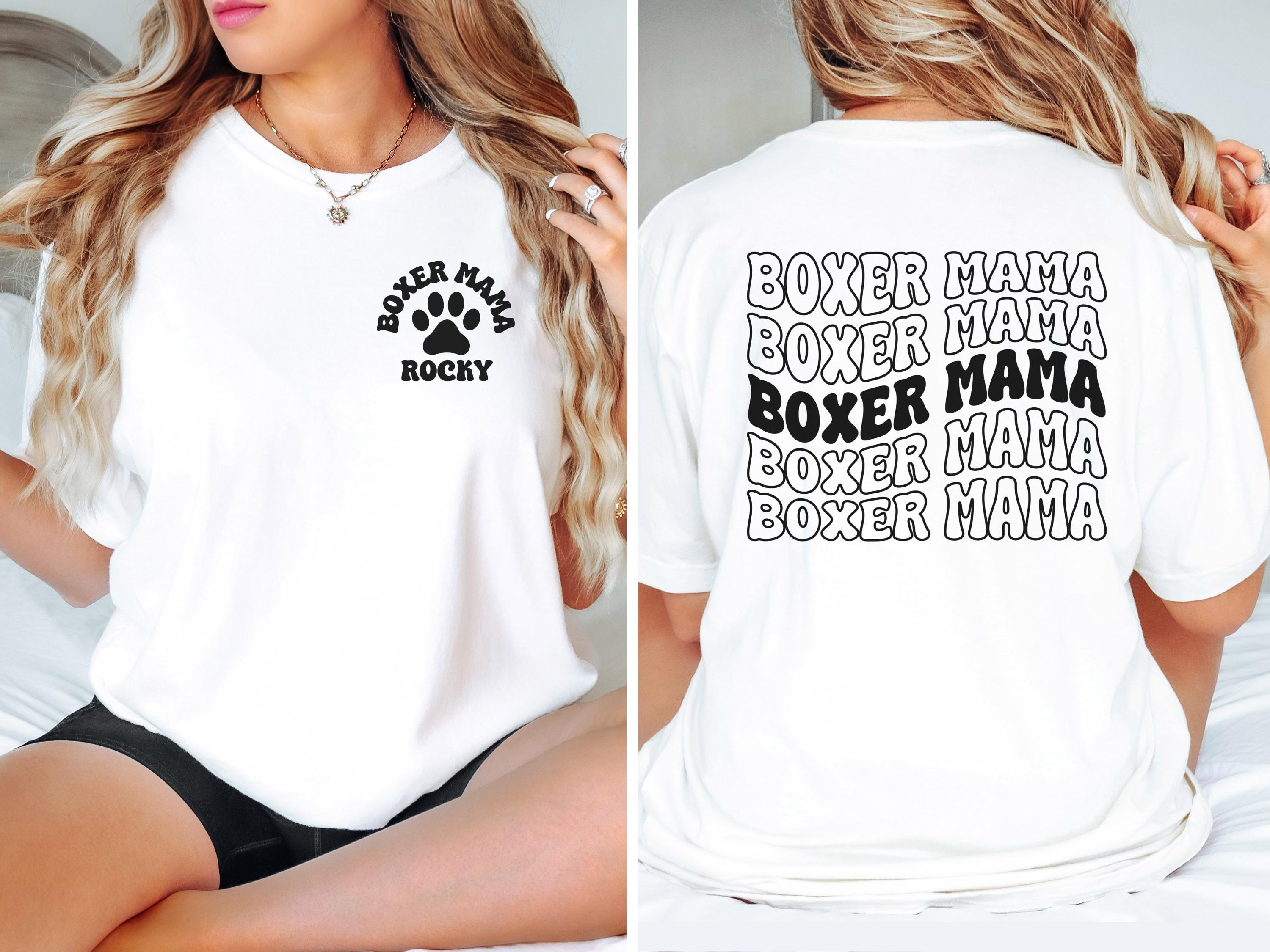 Custom Boxer Mama Shirt, Personalized Comfort Colors Boxer T-shirt, Dog ...