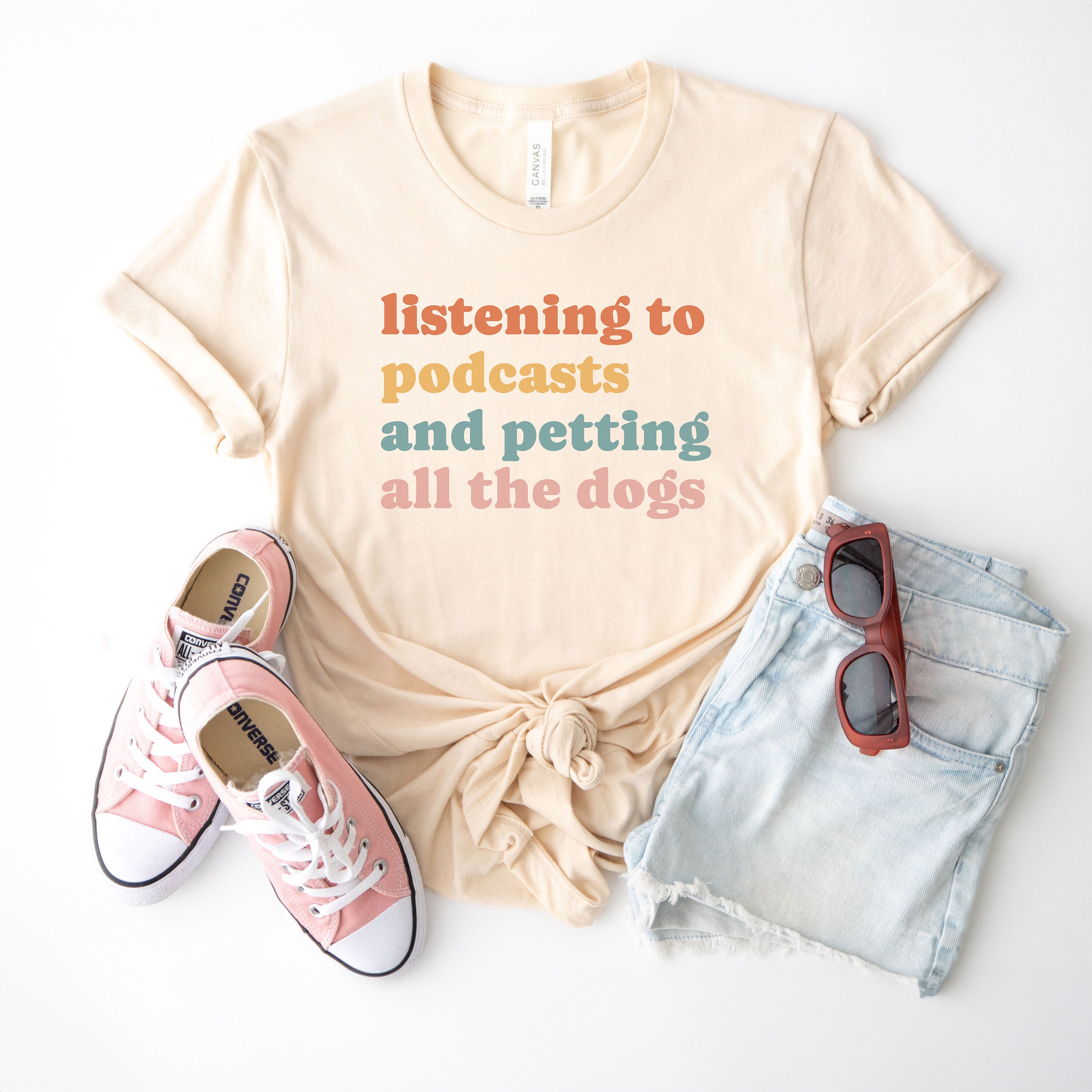 Listening to Podcasts and Petting All the Dogs Shirt, Podcast Shirt ...
