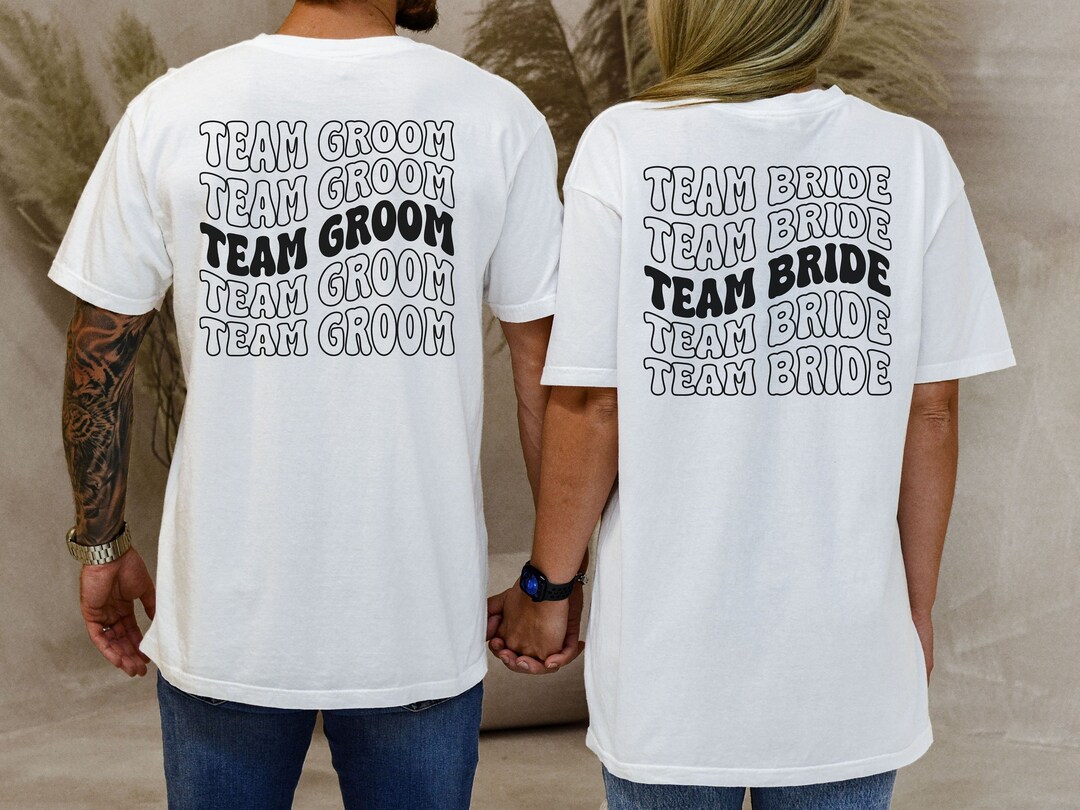 Team Bride Team Groom Shirts, Retro Comfort Colors Wedding T-shirt ...