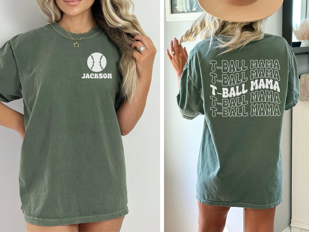 Custom T-ball Mama Shirt, Comfort Colors Tball T-shirt, Personalized T ...