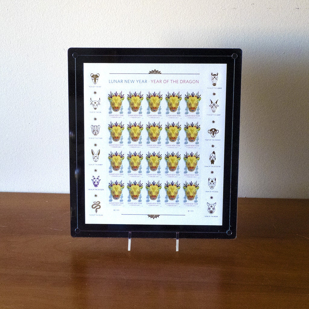 Display Frame for USPS Lunar New Year Stamp: Year of the Dragon - Etsy