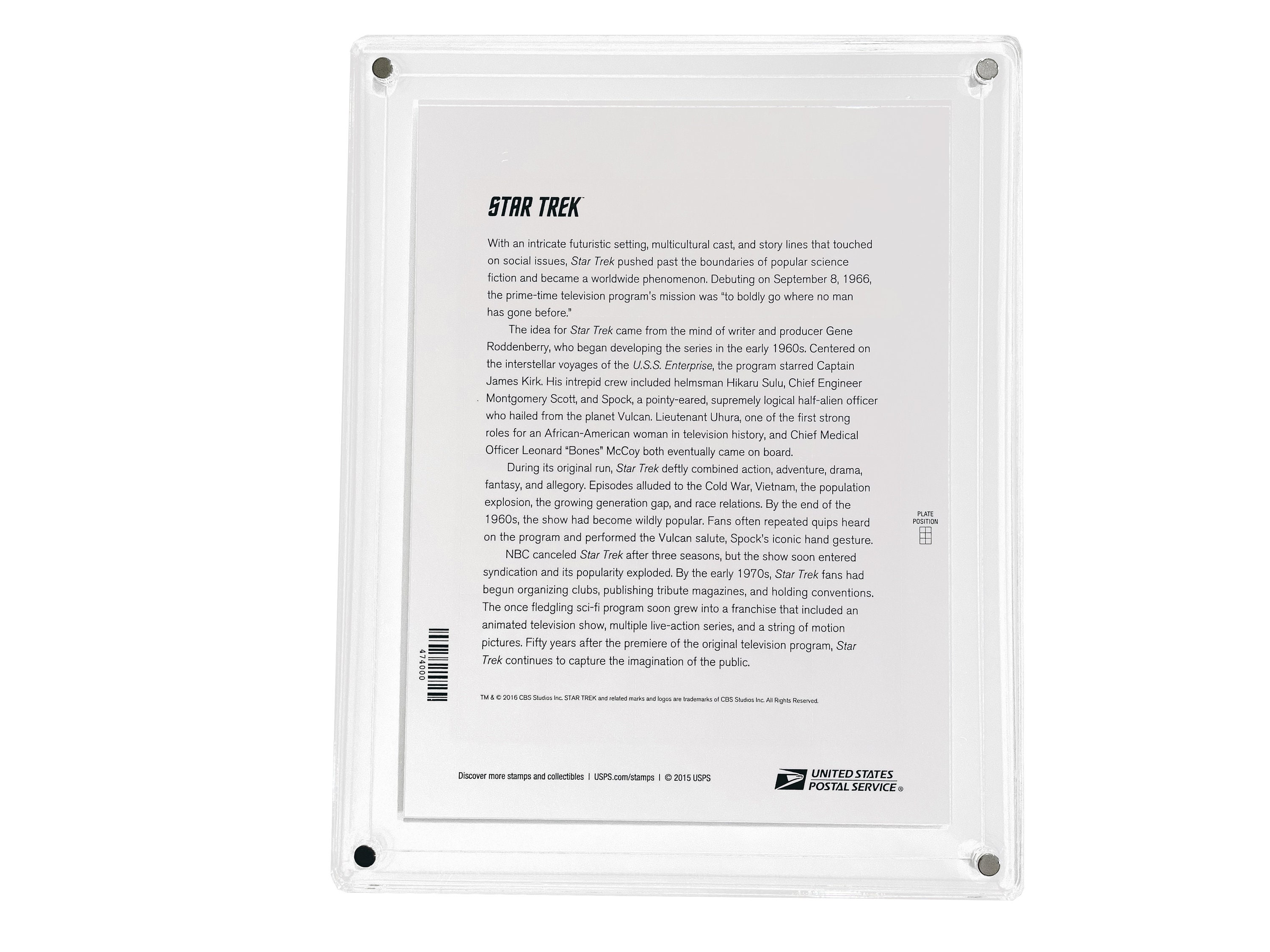 Display Frame for Star Trek® Commemorative Stamp Sheet - Etsy