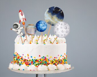 Printable Space Cake Topper Space Centerpieces Space Birthday Party ...