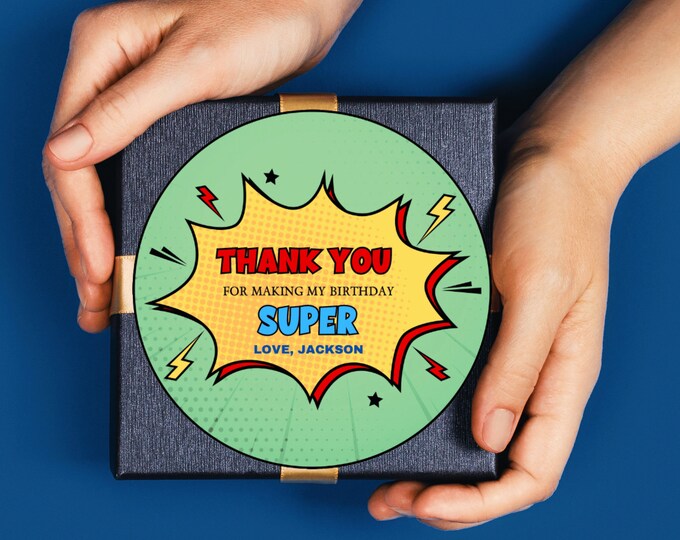 Comic Book Birthday Tags | Printable Superhero Birthday Gift Tags ...