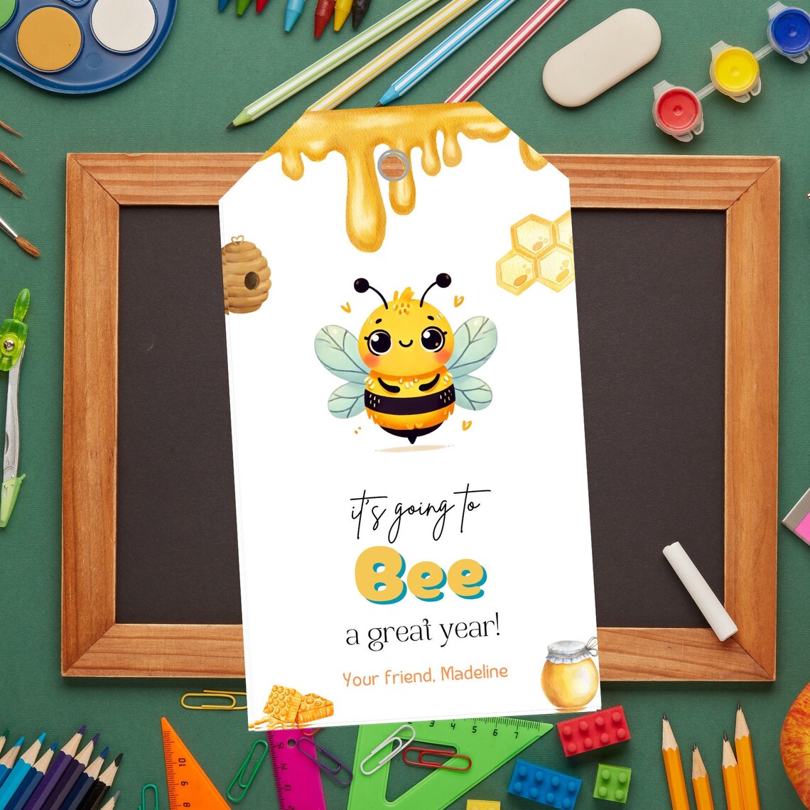 Editable Back to School Treat Tags Classroom Bee a Great Year First Day ...