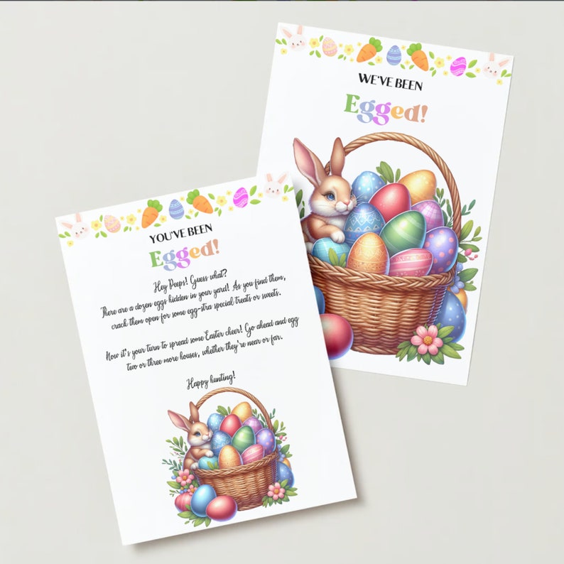 Editable You've Been Egged Easter Egg Hunt Activity, We've Been Egged ...