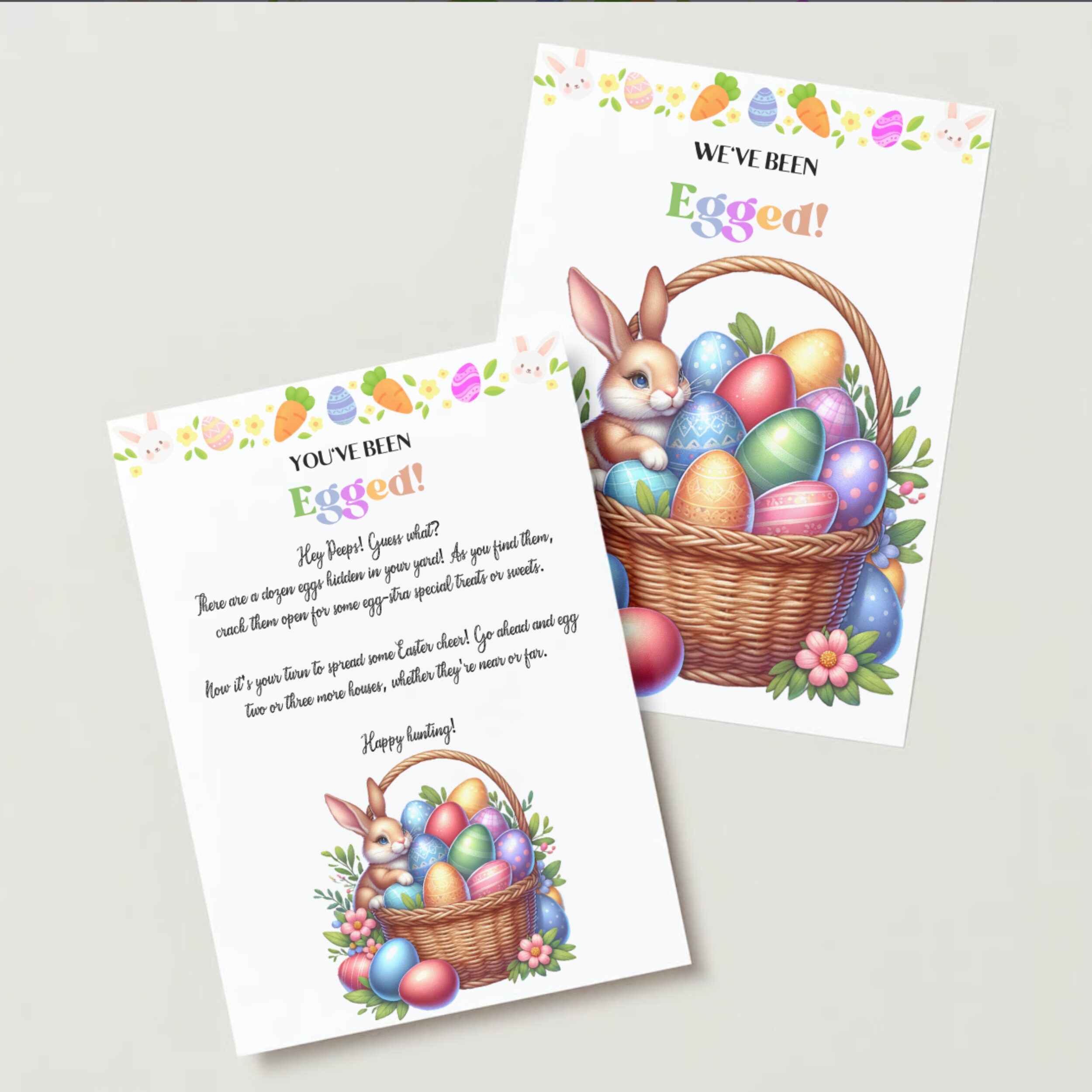 Editable You've Been Egged Easter Egg Hunt Activity, We've Been Egged ...