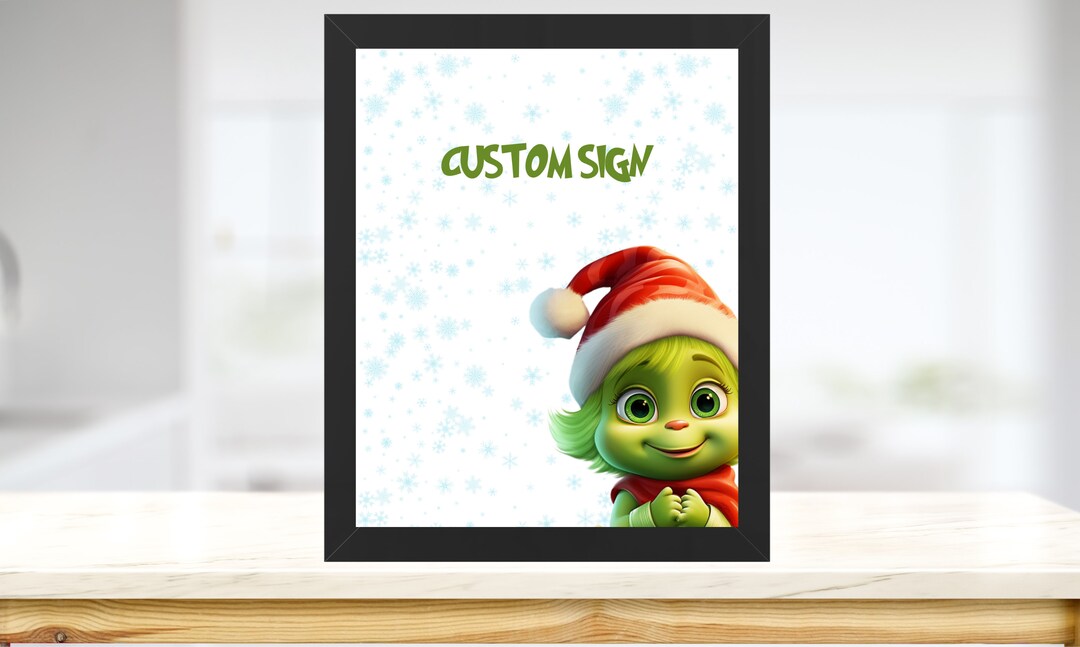 Editable GRINCH Custom Sign Grinchmas Grinch Party Canva - Etsy