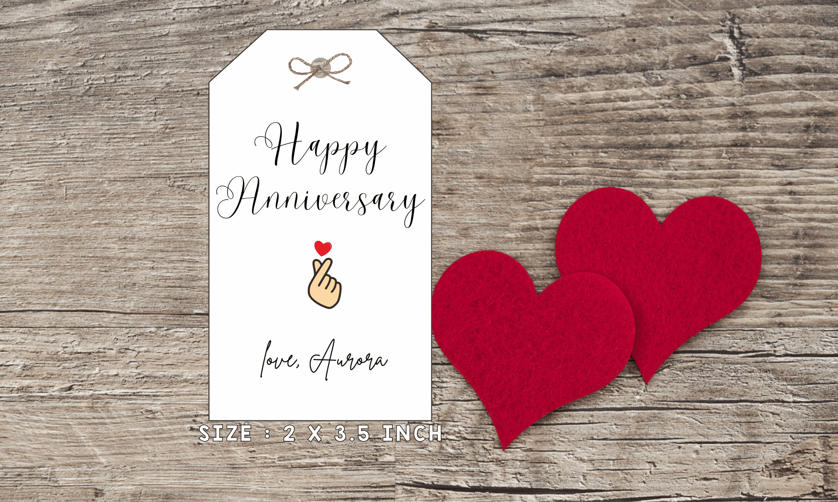 Editable Anniversary Gift Tags Happy Anniversary Day Gift - Etsy