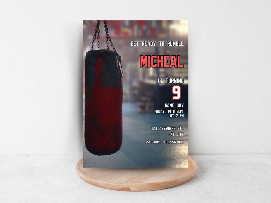 Boxing Birthday Invitation Boxing Party Invite Template Instant ...