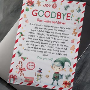 Editable Elf Arrival Letter Return Letter Christmas Elf I'm Back Elf ...