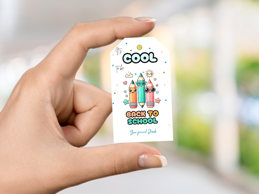 Editable Back to School Gift Tags: Pencil Design (downloadable Canva ...