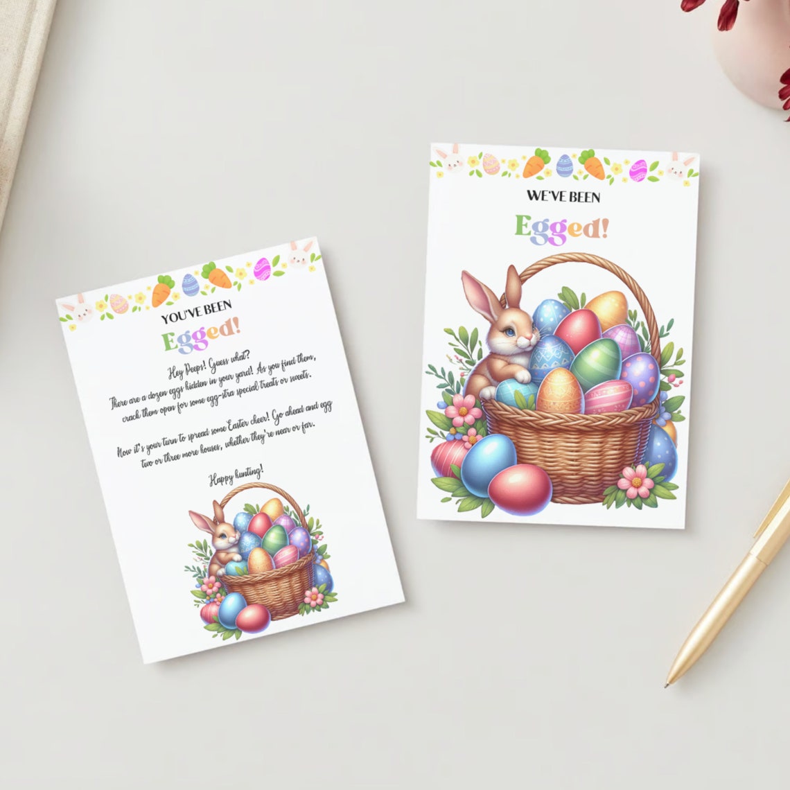 Editable You've Been Egged Easter Egg Hunt Activity, We've Been Egged ...