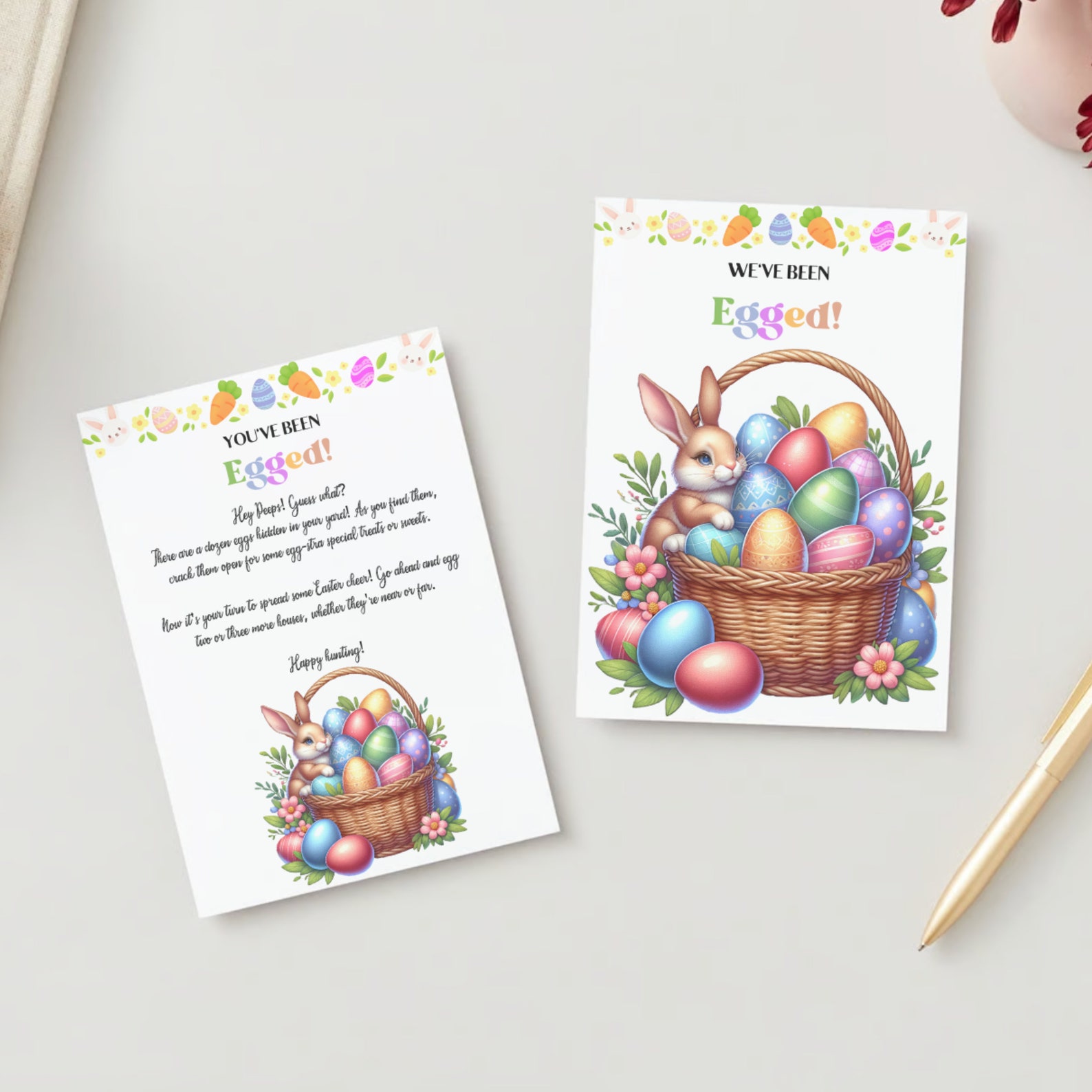Editable You've Been Egged Easter Egg Hunt Activity, We've Been Egged ...