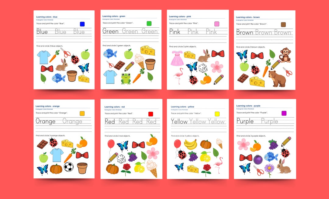 Color Tracing Activity Sheets,homeschool Learning Tools, Homeschool ...